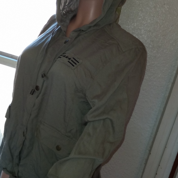 Maurices | Jackets & Coats | Maurices Army Green Light Jacket Zip Up ...